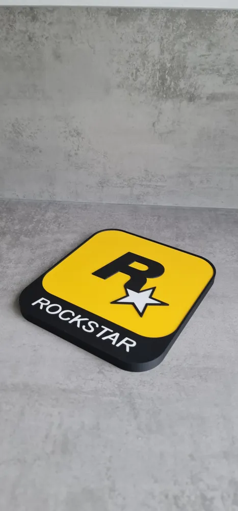 Rockstar Logo / Sign - Free 3D Print Model - MakerWorld
