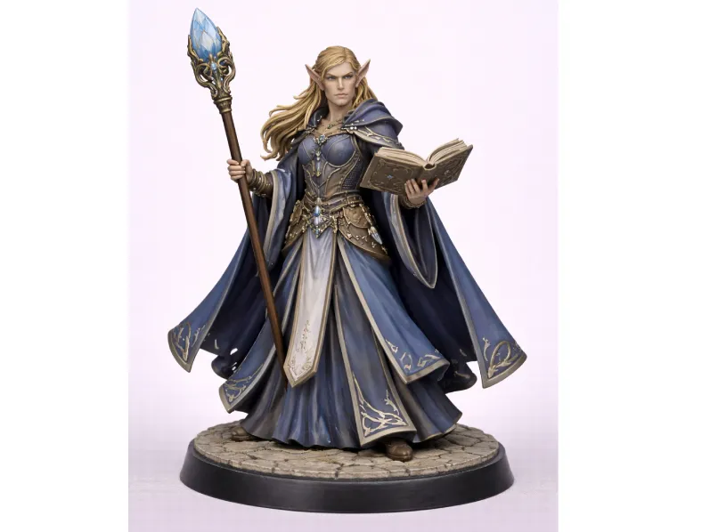 Female Elf Wizard - Free 3D Print Model - MakerWorld