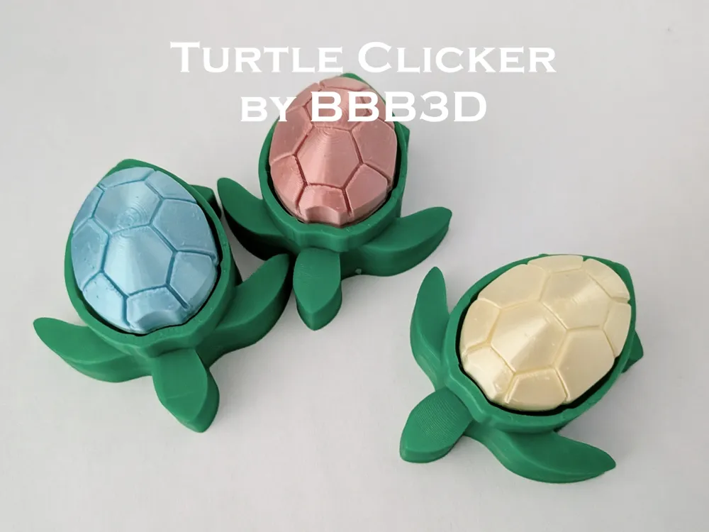 Turtle Clicker Fidget - Free 3D Print Model - MakerWorld