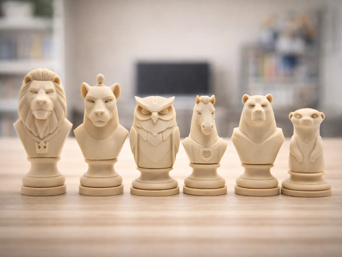 Wild Animals Chess Set - Free 3D Print Model - MakerWorld