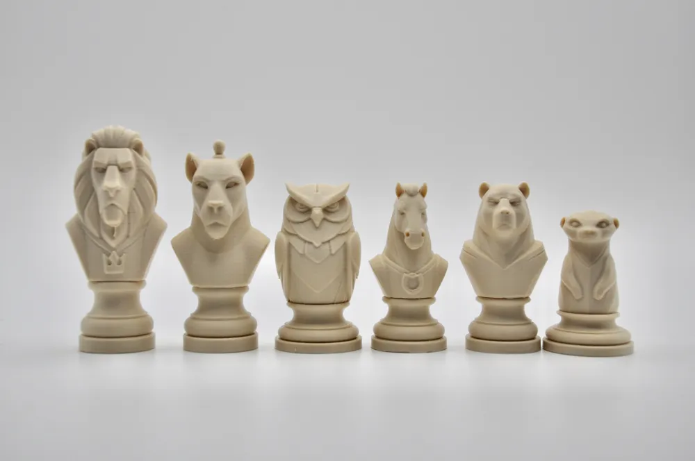 Wild Animals Chess Set - Free 3D Print Model - MakerWorld