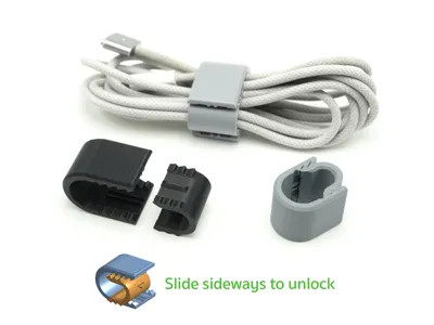 Adjustable Cable Clip (Slide to unlock) - Free 3D Print Model - MakerWorld