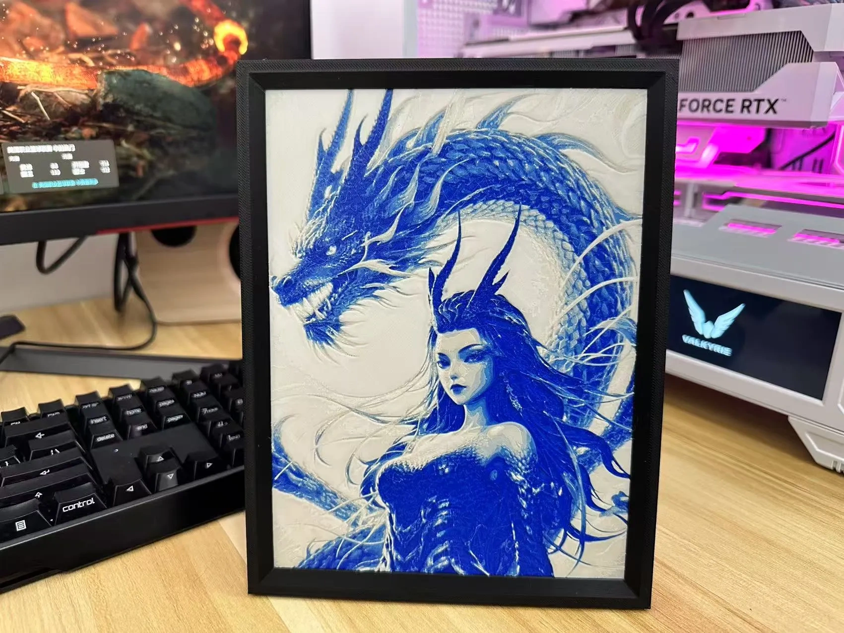 Nezha 2 Ao Run 3D Color Relief with Frame, with/without AMS Version by ...