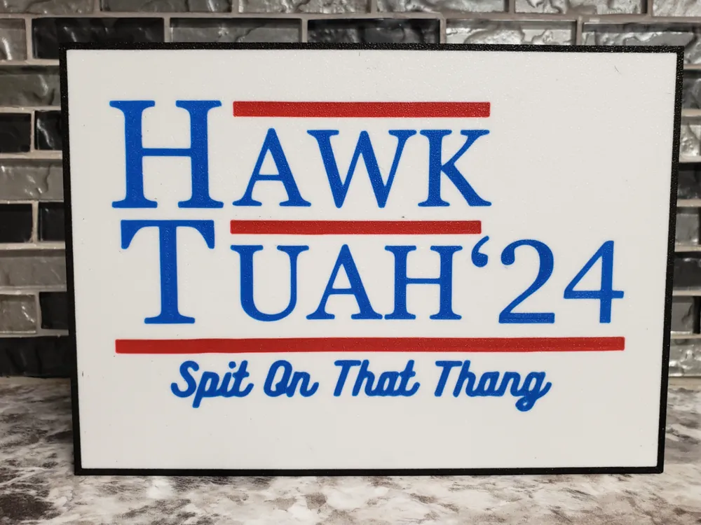 Hawk Tuah 24 Light Box sign by FrozenNorth - MakerWorld