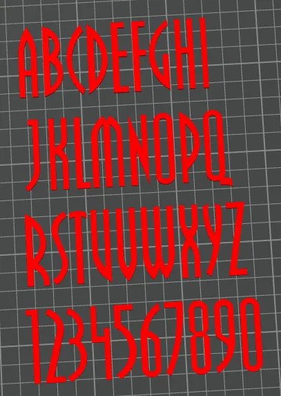 Thunderdome Font/3D Printable Alphabet & Numbers by Brambo MakerWorld ...