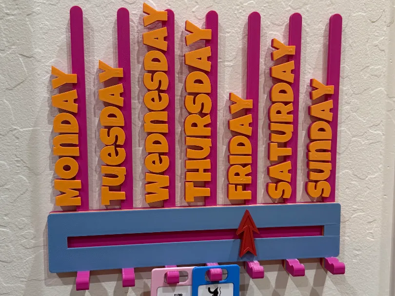 Day of the Week Slider - Free 3D Print Model - MakerWorld