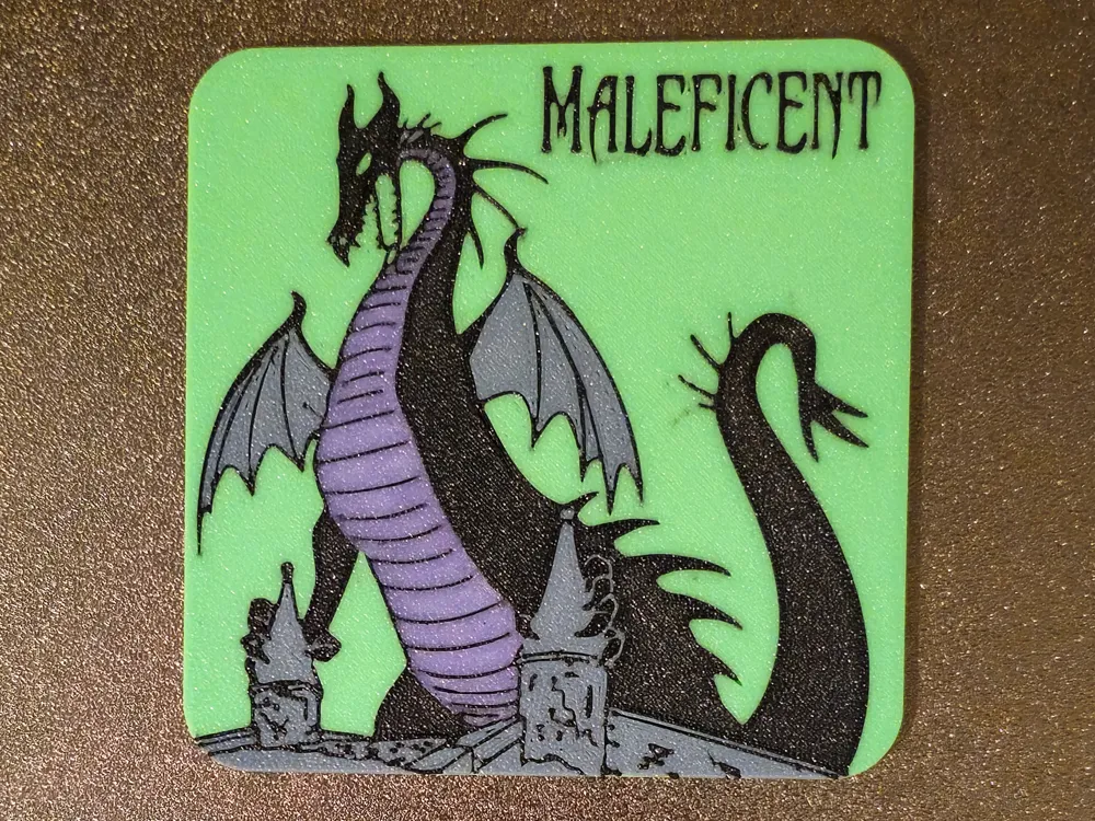 Maleficent Dragon Coaster by neilault - MakerWorld