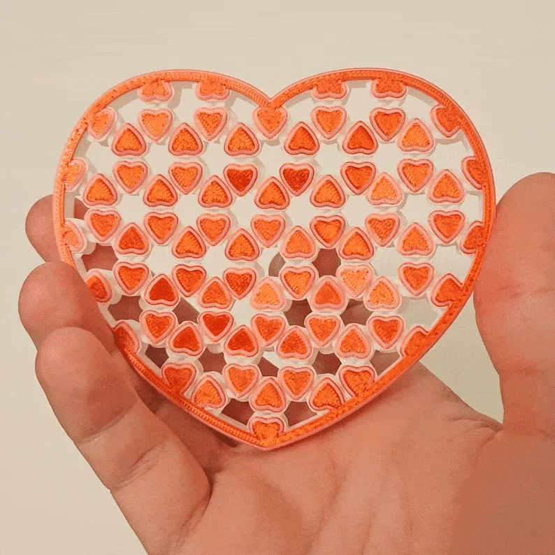 Heart Fabric Fidget - Free 3D Print Model - MakerWorld