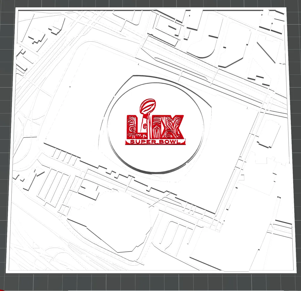 Caesars Superdome Super Bowl 2025 3D Map by Made By Grumpy MakerWorld ...