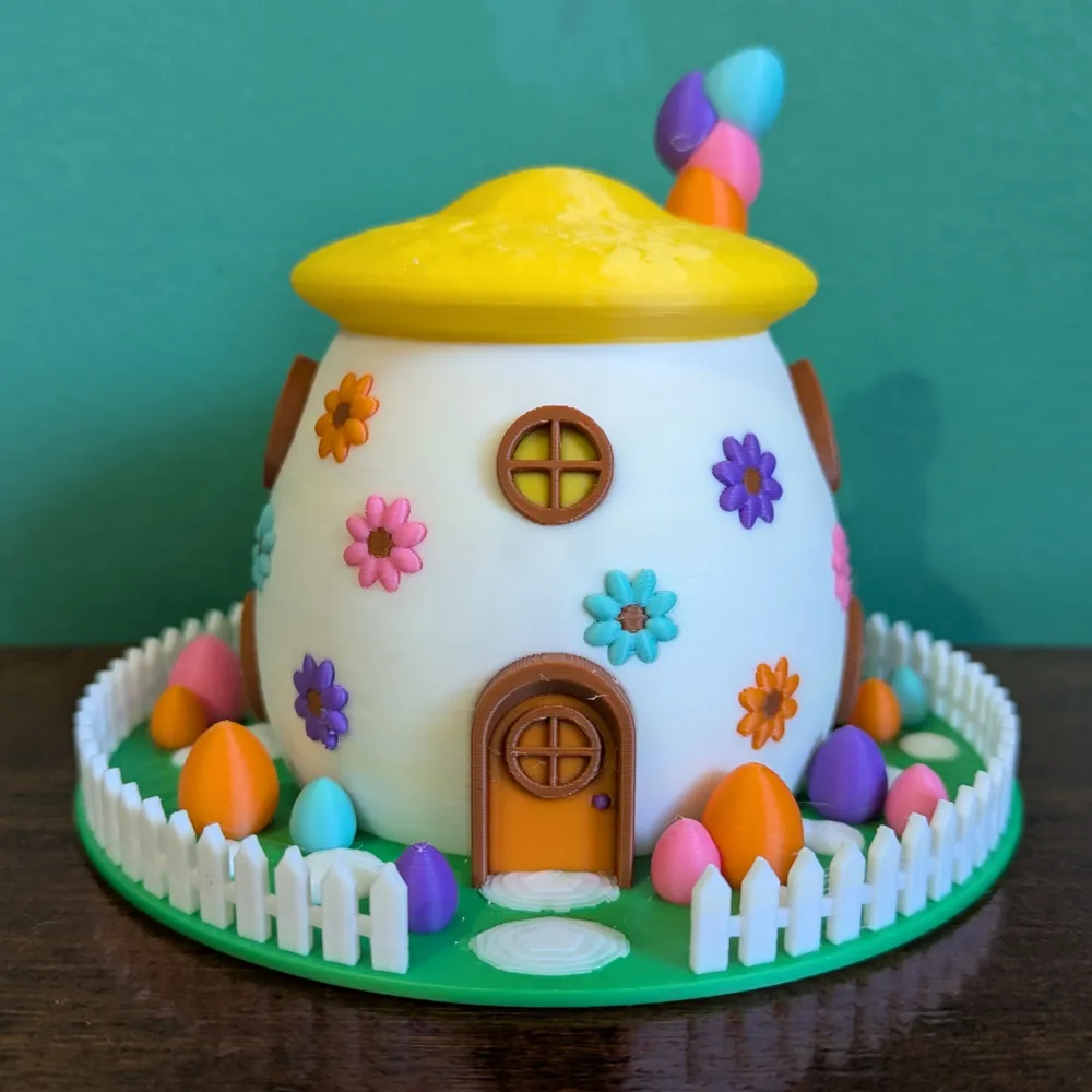 Easter Egg Cottage - Free 3D Print Model - MakerWorld