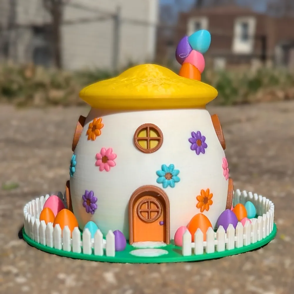 Easter Egg Cottage - Free 3D Print Model - MakerWorld