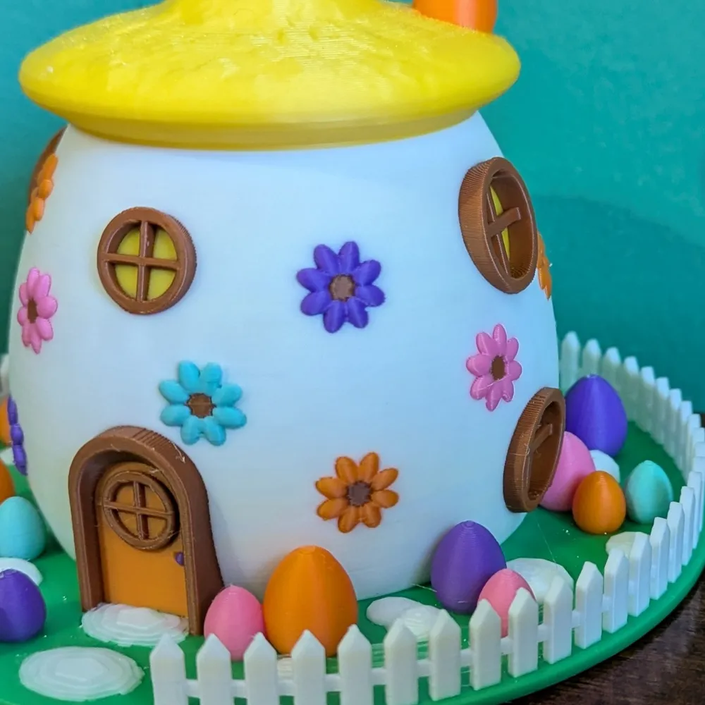 Easter Egg Cottage - Free 3D Print Model - MakerWorld