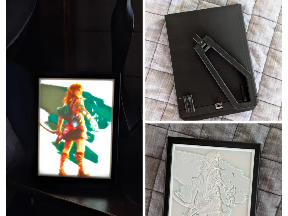Legend of Zelda Link TOTK lithophane LED - Free 3D Print Model - MakerWorld