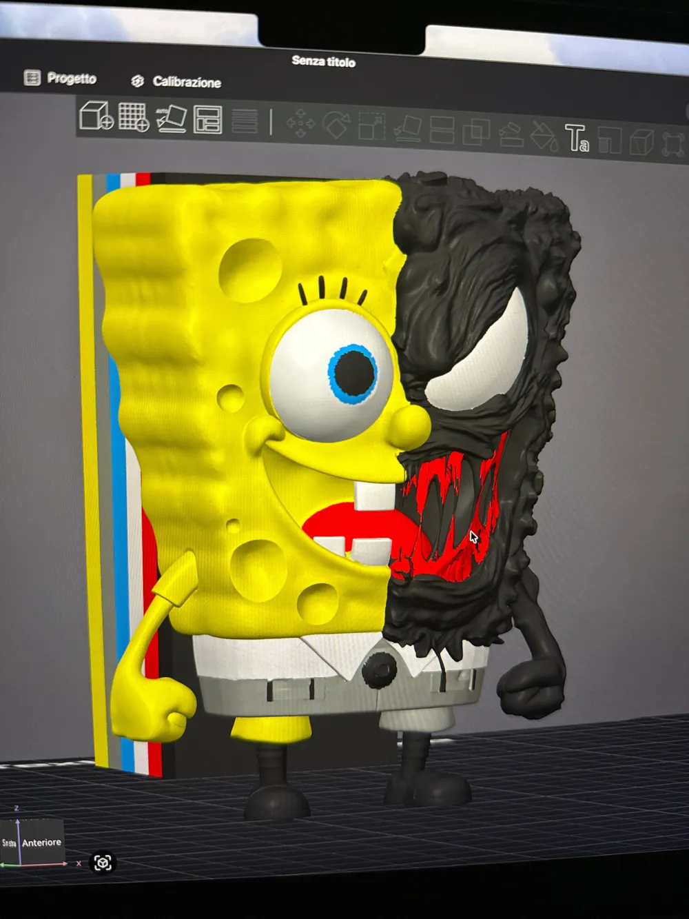 SpongeBob Venom figure - Free 3D Print Model - MakerWorld