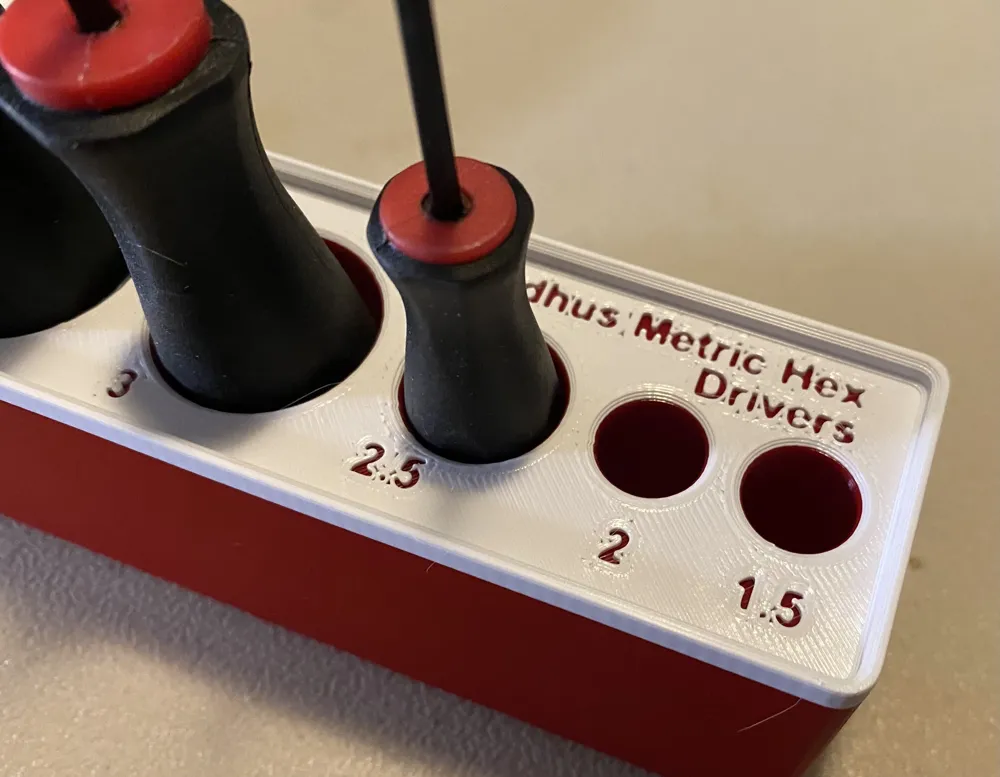 Bondhus metric hex driver set holder- easier 2 color version Remixed by ronindesu - MakerWorld