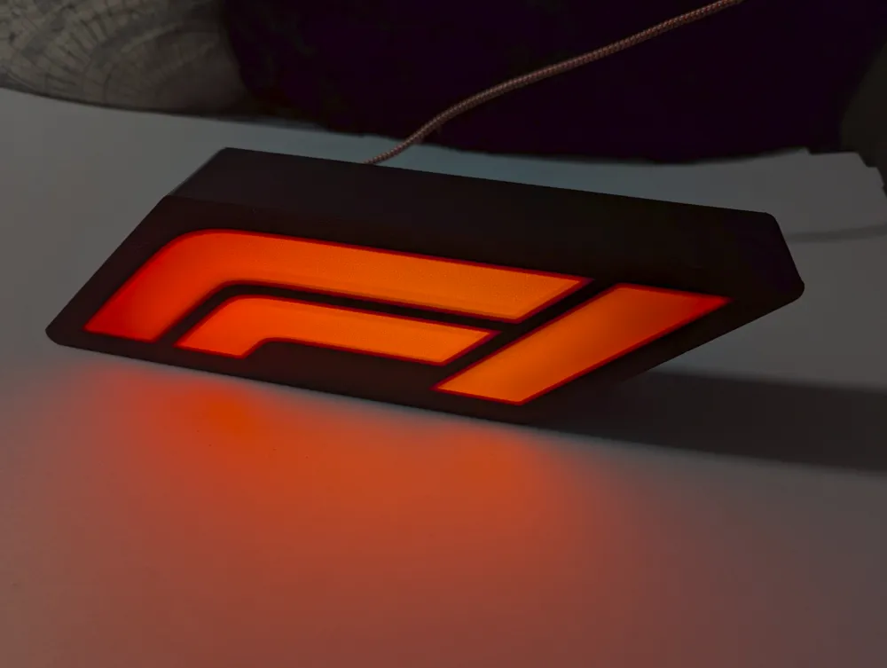 F1 Logo Led Lamp - Free 3D Print Model - MakerWorld