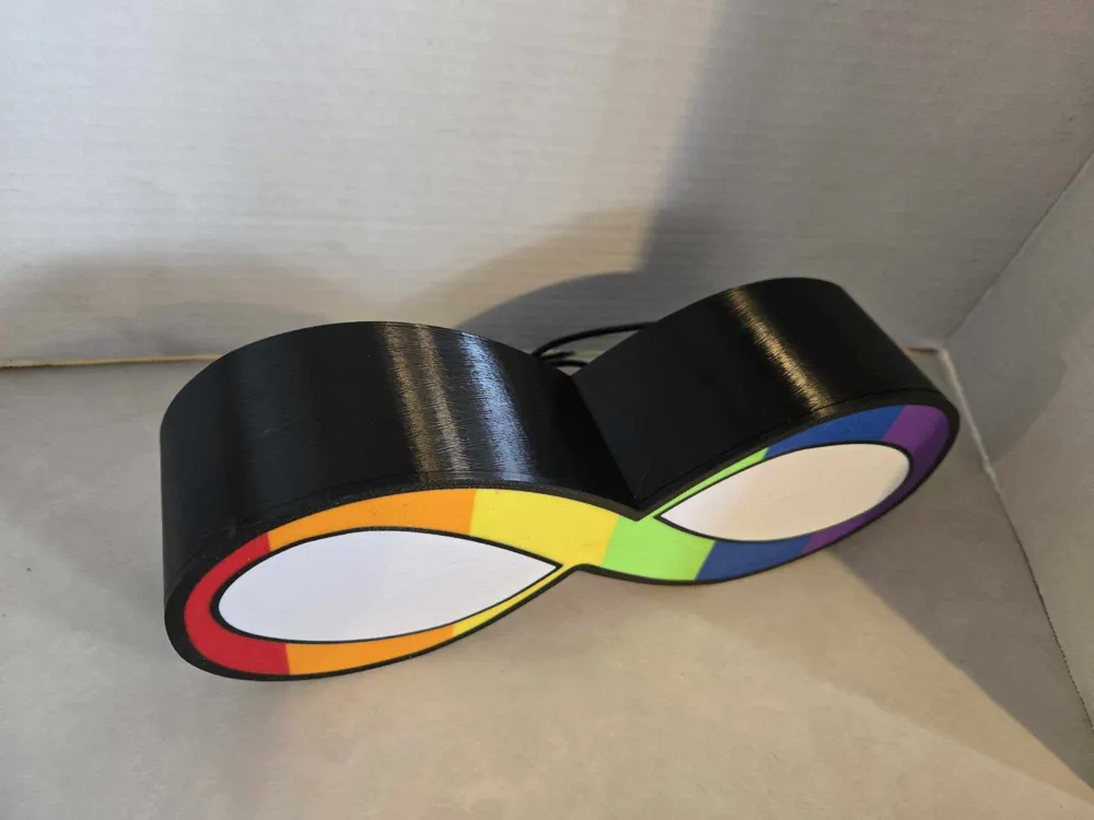 Autism awareness infinity ribbon light box by johnsrestoandfab - MakerWorld