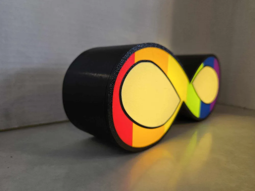 Autism awareness infinity ribbon light box by johnsrestoandfab - MakerWorld