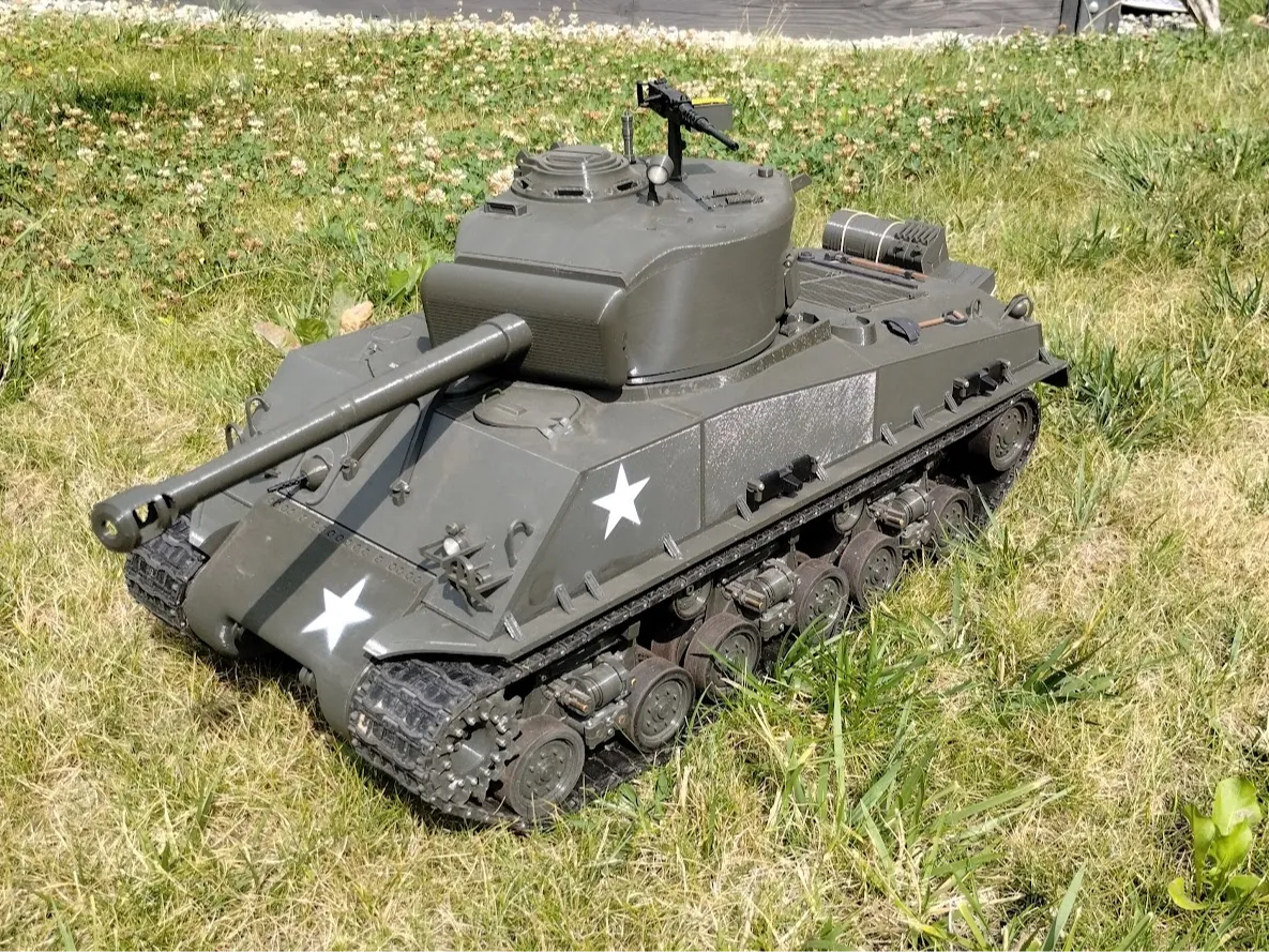 RC tank Sherman M4A3E8 1:10 - Free 3D Print Model - MakerWorld
