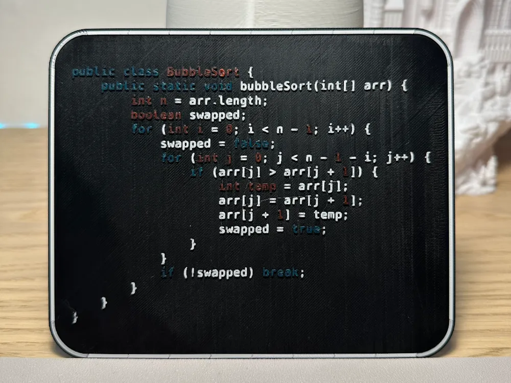 Bubble sort Algorithm - Java by gabriele_ristallo - MakerWorld