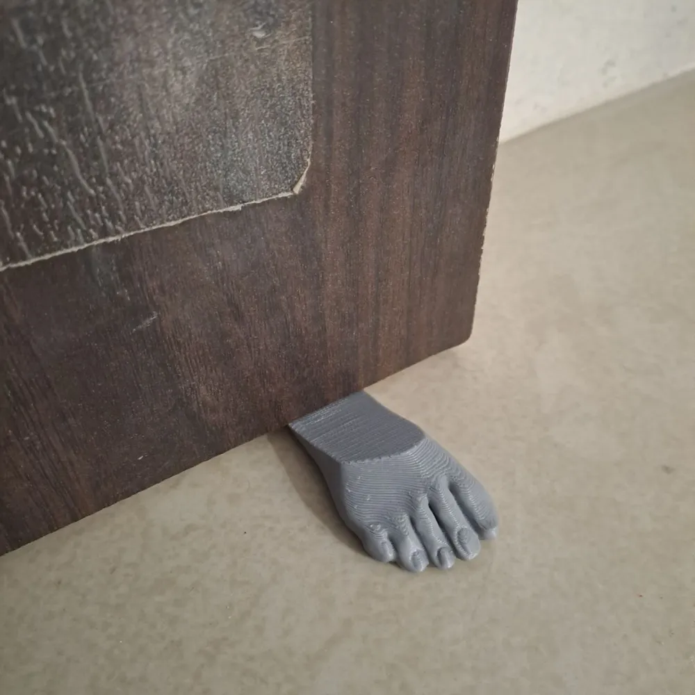 Giant Human Foot Door Stopper - Free 3D Print Model - MakerWorld