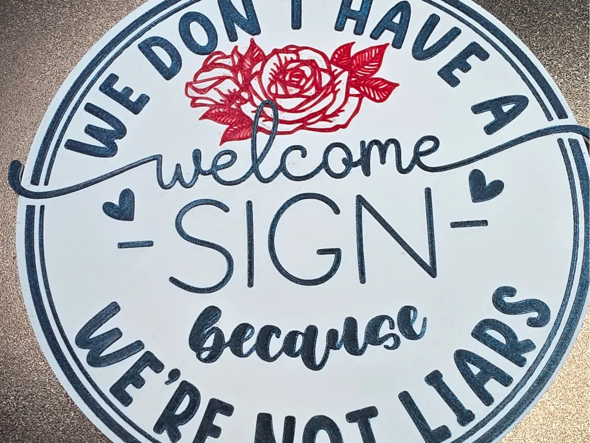 (un)Welcome Sign - Free 3D Print Model - MakerWorld