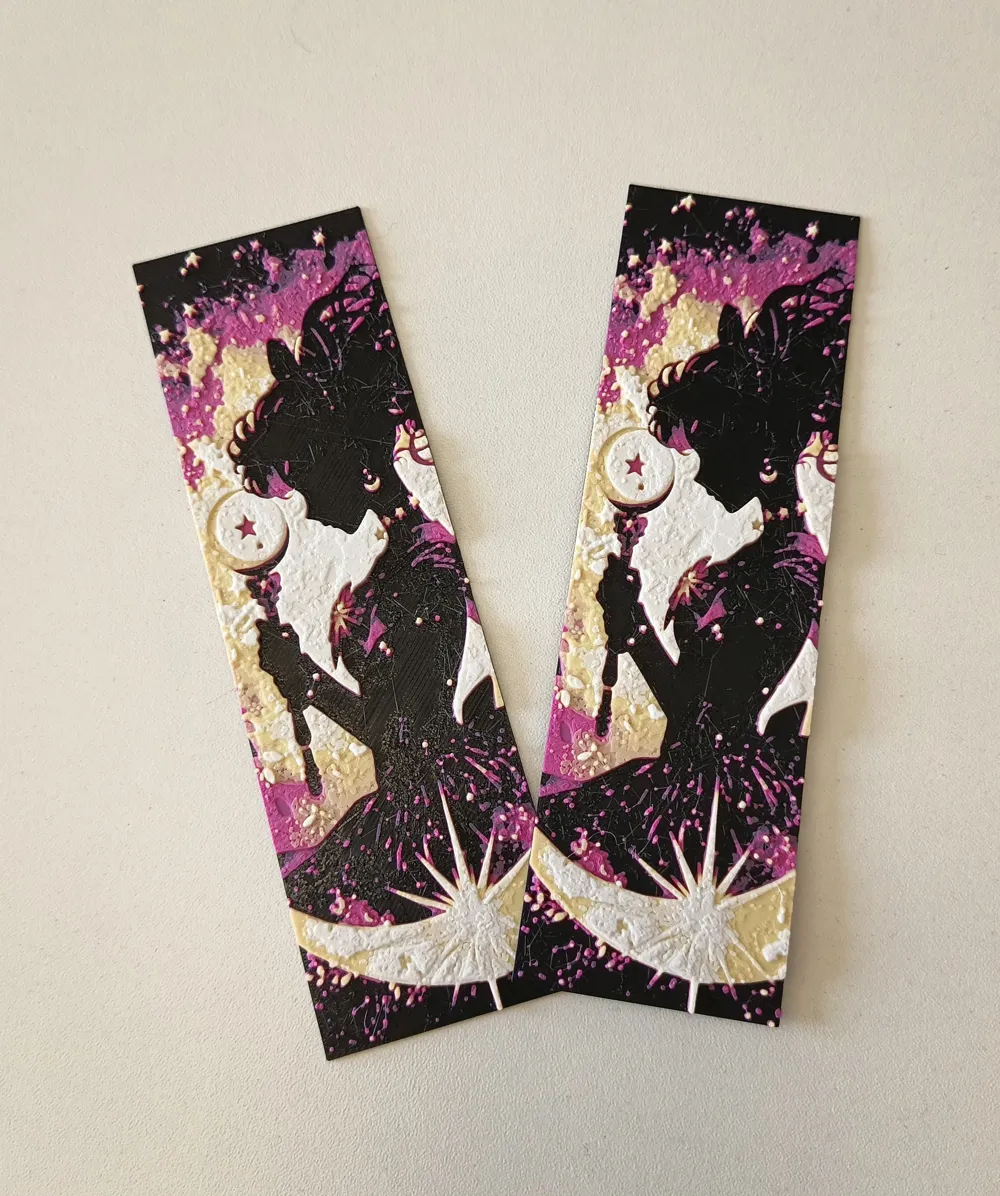 Chibi Sailor Moon Hueforge Bookmark - Free 3D Print Model - MakerWorld