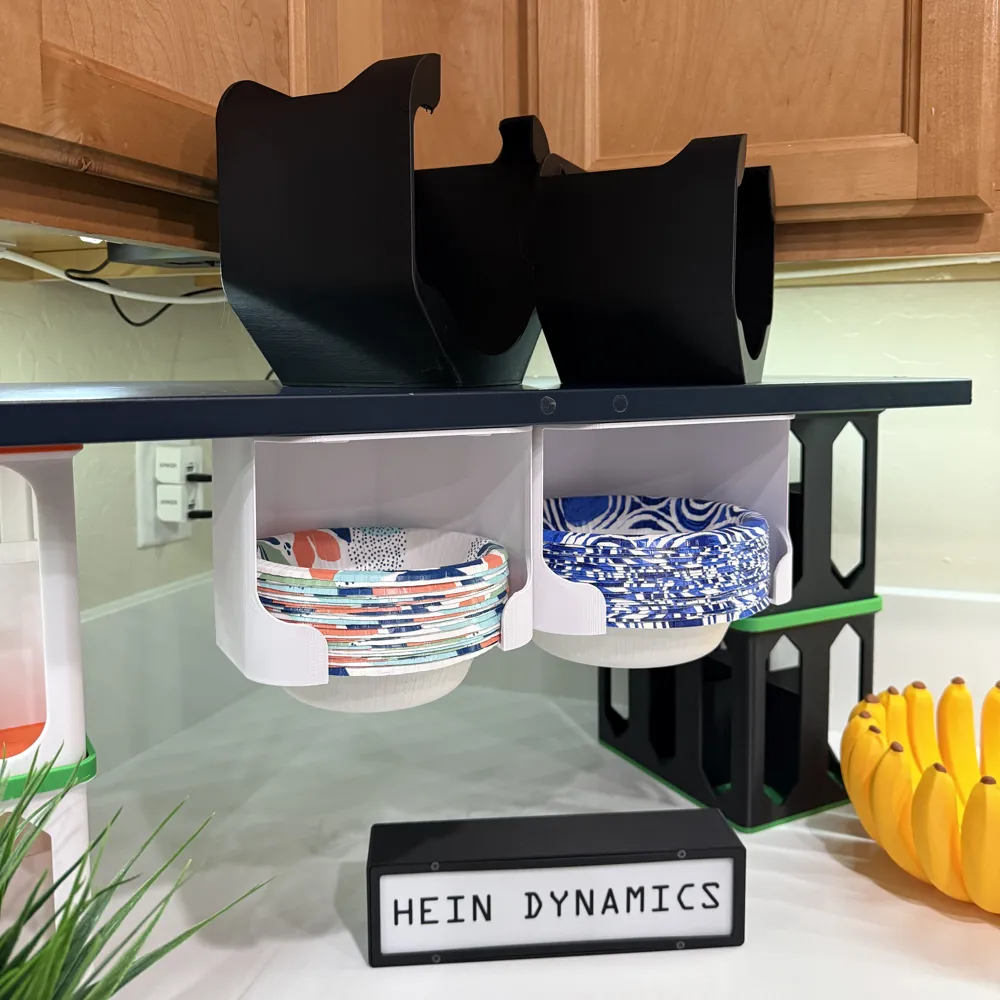 Under-Cabinet Paper Bowl Dispenser – 10oz / 6 Inch - Free 3D Print ...