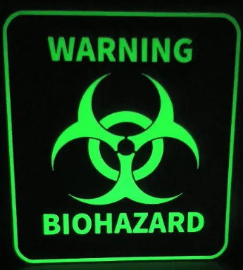 Warning Biohazard sign Glow-In-The-Dark edition by Sproutsfromspace ...