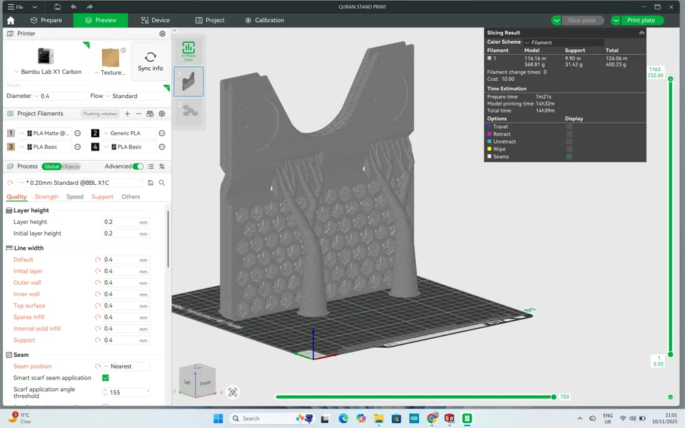 Foldable Quran Reading Stand by Mido MakerWorld: Download Free 3D Models