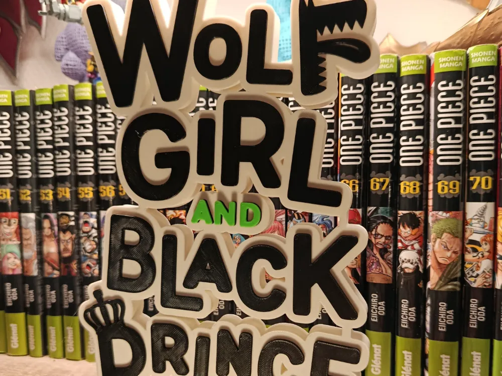 Logo Wolf Girl and black prince - Free 3D Print Model - MakerWorld