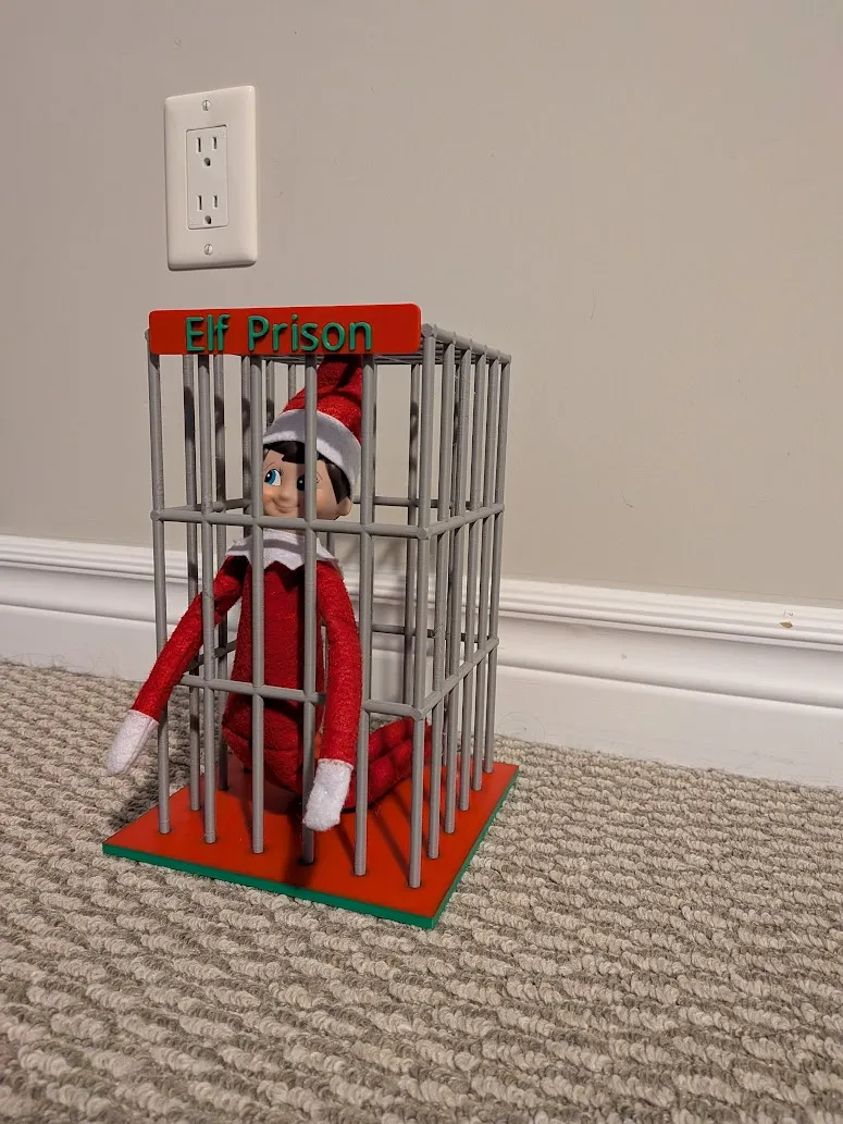 Elf on the shelf prison/jail cell by SNITS Printing MakerWorld ...