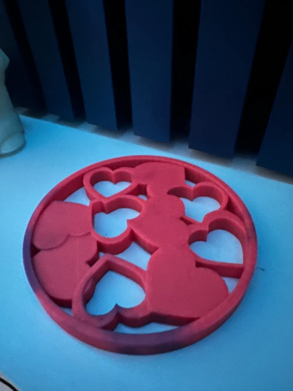 Valentines day Themed Love Heart Drink Coaster - Free 3D Print Model ...