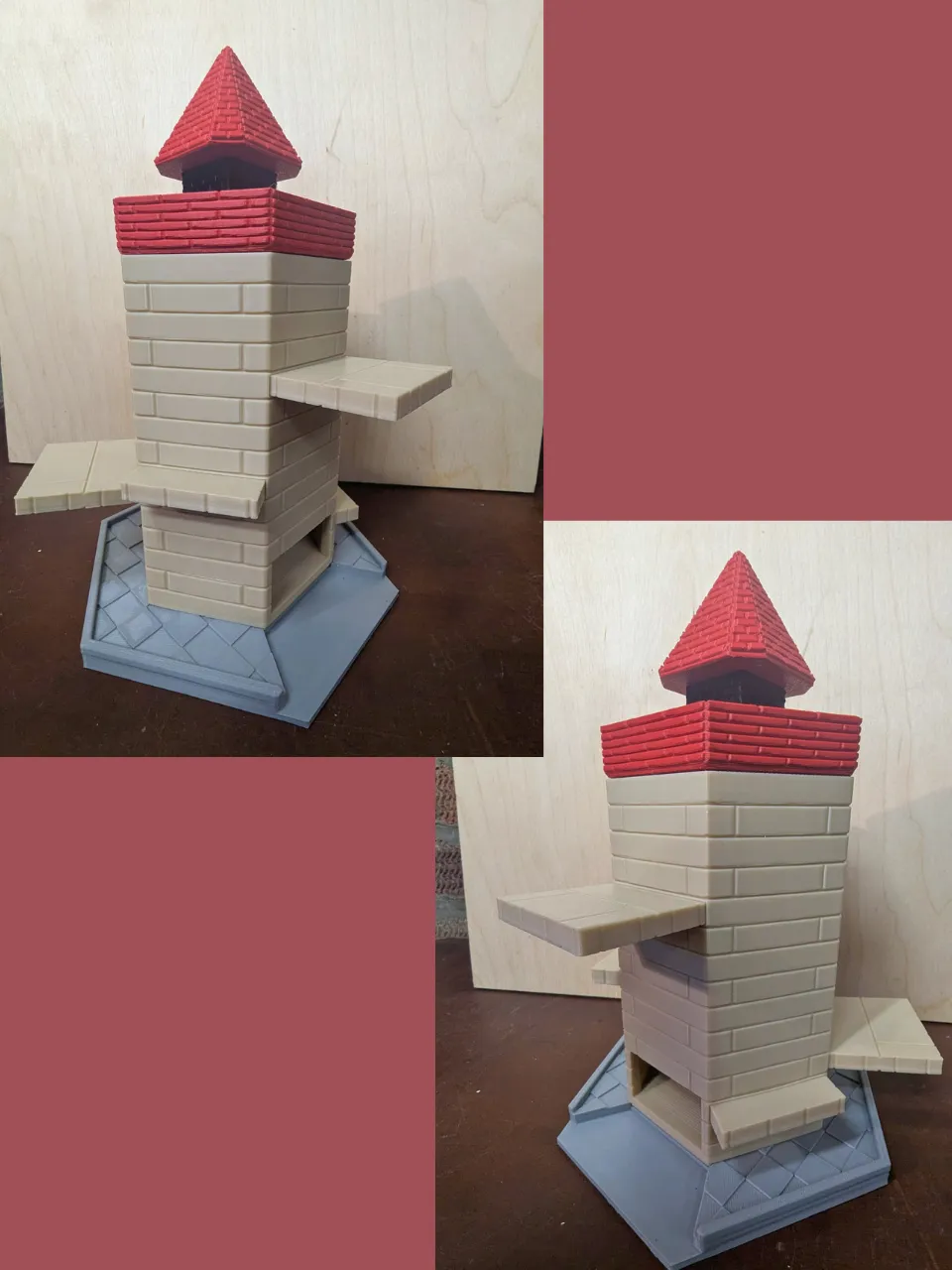SM64 Whomp's Fortress Model- Dice Tower (No AMS) - Free 3D Print Model ...