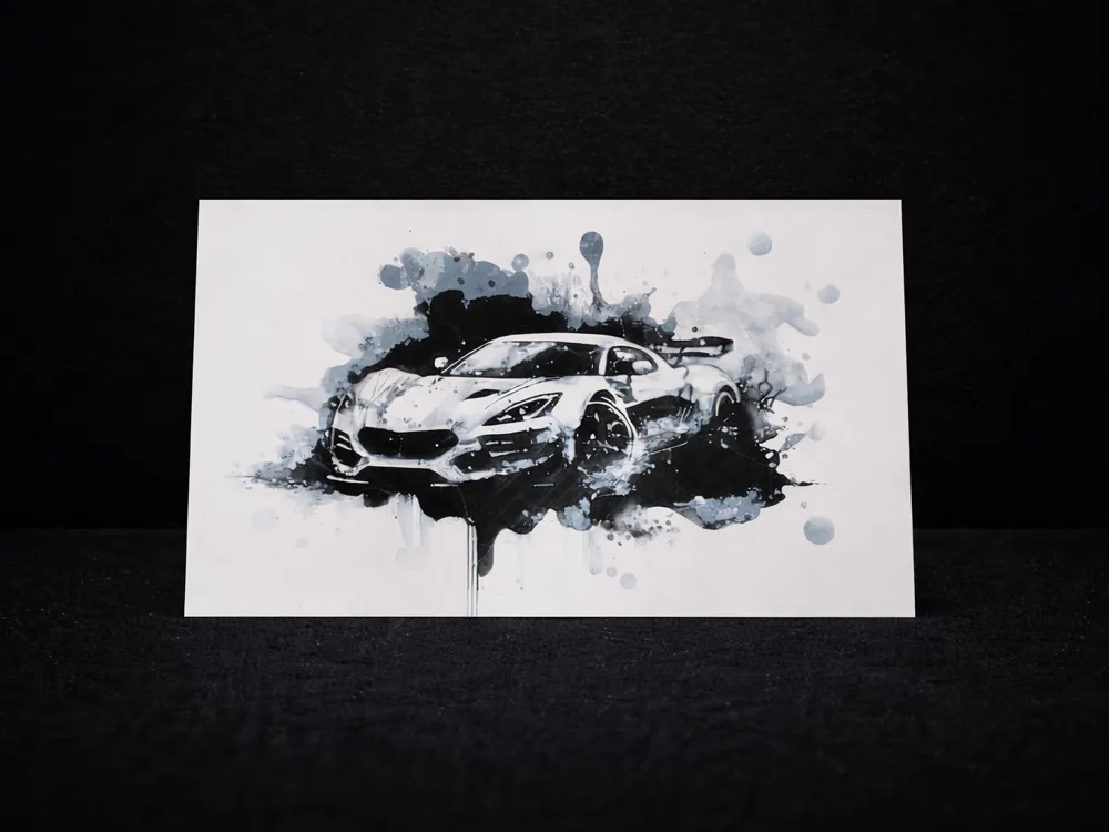 corvette spatter art - Free 3D Print Model - MakerWorld