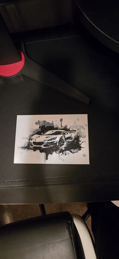 corvette spatter art - Free 3D Print Model - MakerWorld