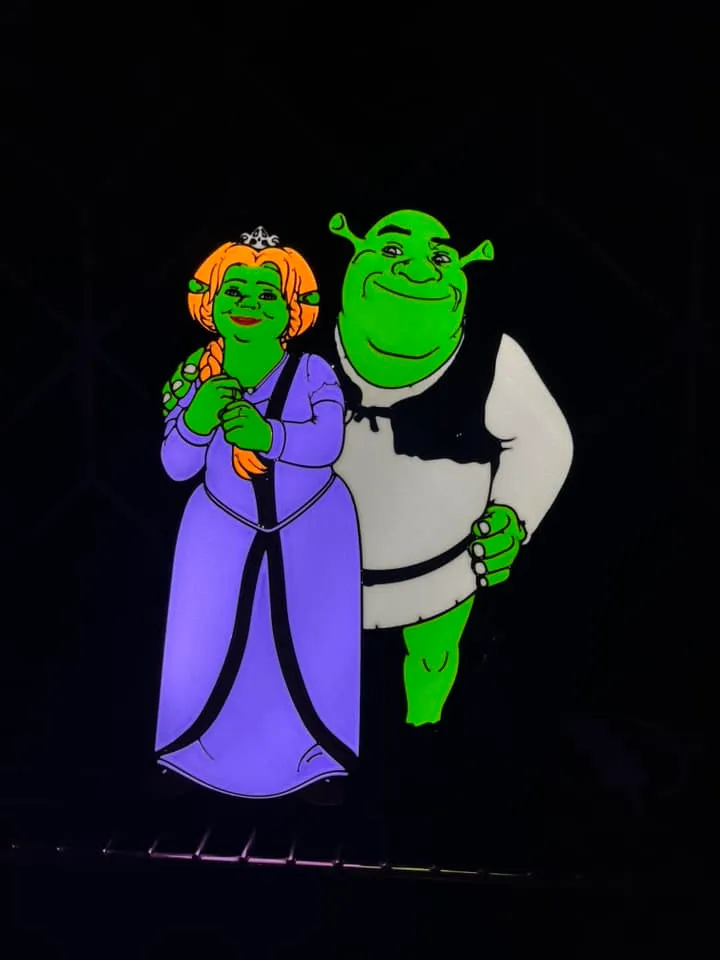 Shrek and Fiona lightbox by edgar.pusklevic - MakerWorld