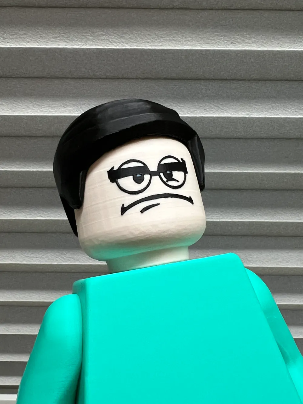Big Brick * Male Face Grumpy With Glasses by WhatChelleIMake - MakerWorld