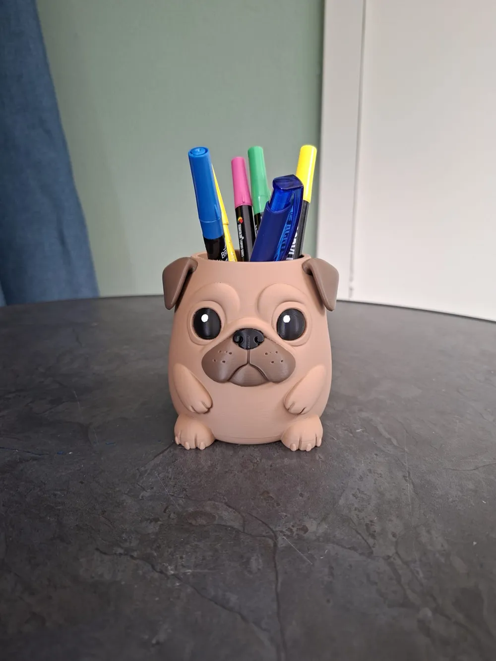 Pug Pal Pen Holder - Free 3D Print Model - MakerWorld