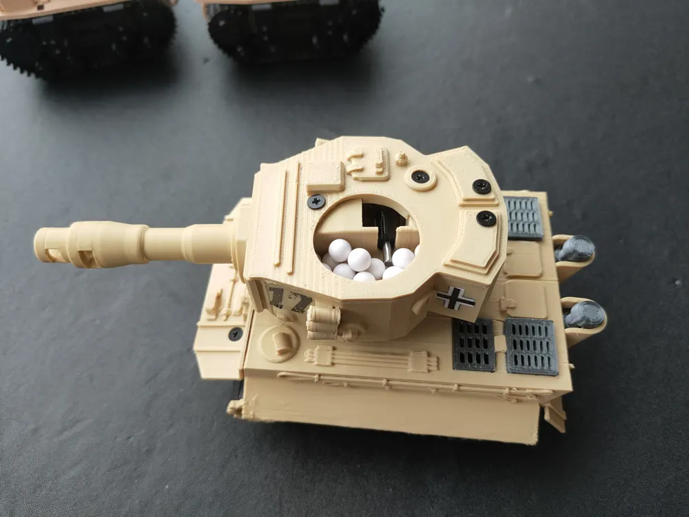 Mini char Tigre télécommandé — pouvant tirer des billes BB par ...