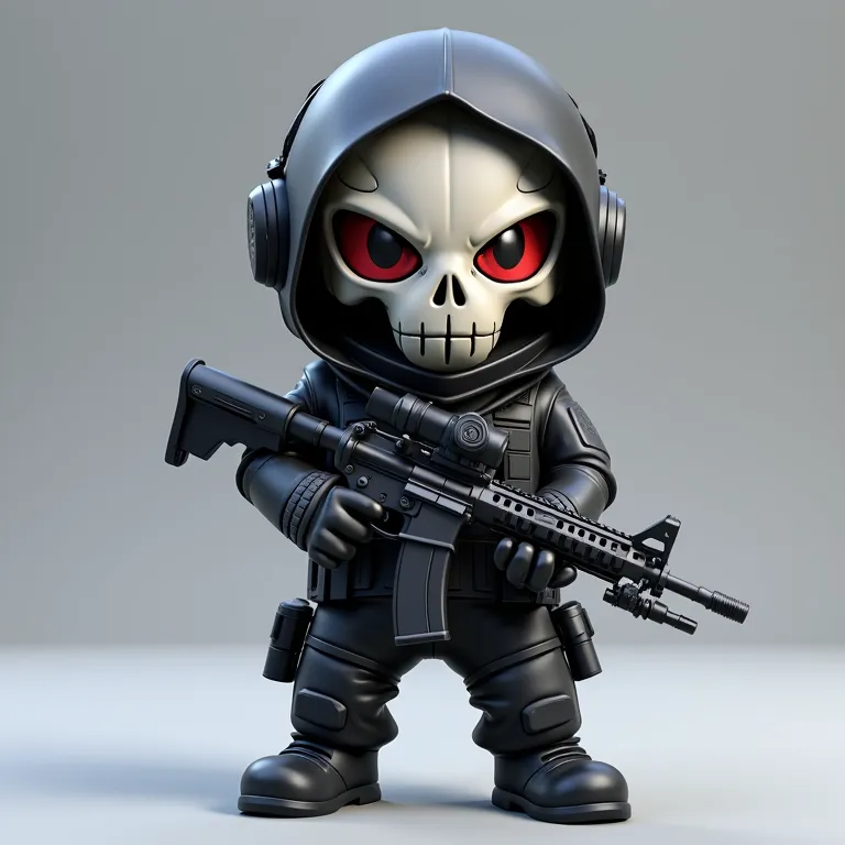Call Of Duty Black Ops Ghost Mini PopHead by Samboxing - MakerWorld