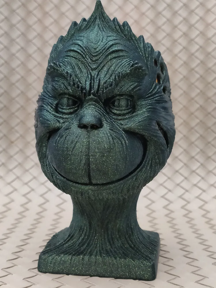 Cabeça do Grinch - Suporte decorativo para vela LED - Modelo gratuito ...