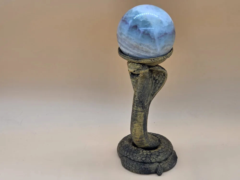 Snake Orb Holder / Mystic Snake Statue - Free 3D Print Model - MakerWorld