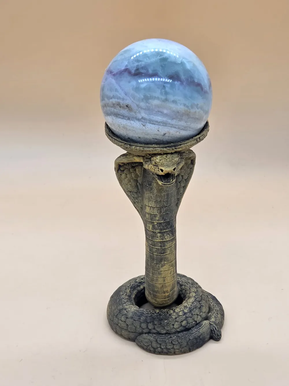 Snake Orb Holder / Mystic Snake Statue - Free 3D Print Model - MakerWorld