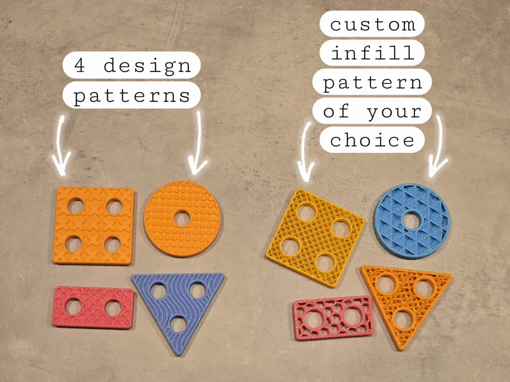 Montessori Texture Sorter Game + custom patterns - Free 3D Print Model ...