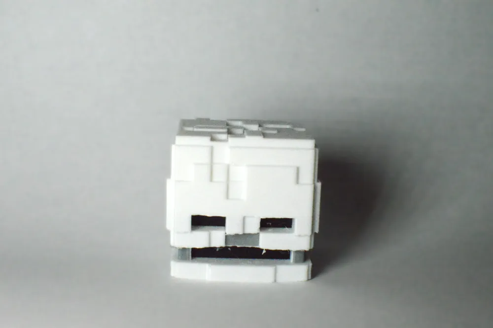 Minecraft Skeleton Skull by Striderman1 - MakerWorld