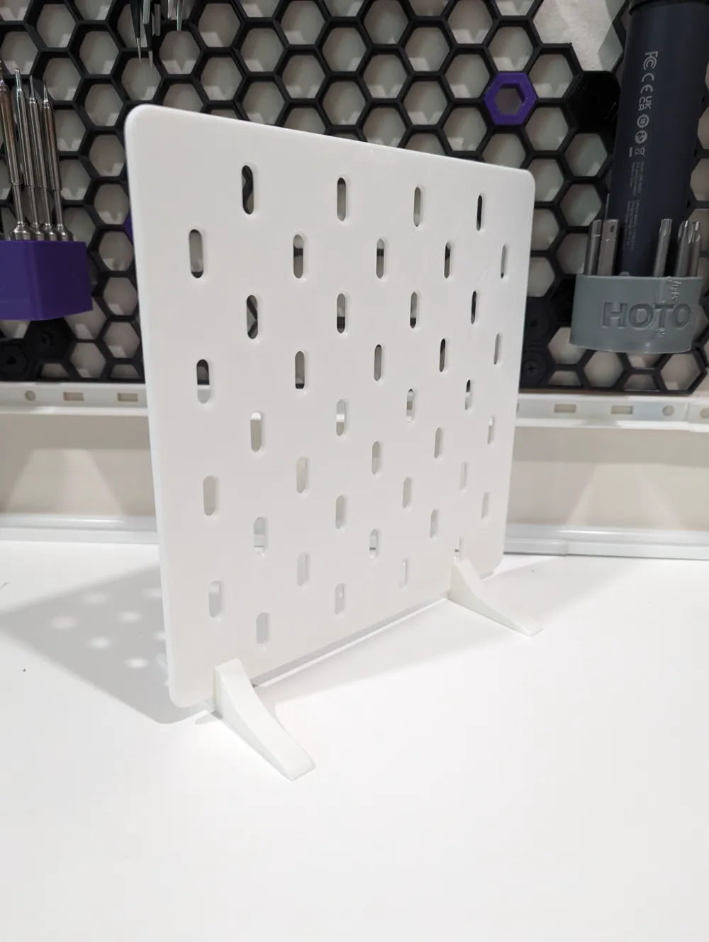 Desktop Mini Ikea Skadis Compatible Pegboard by MasterBuilder - MakerWorld