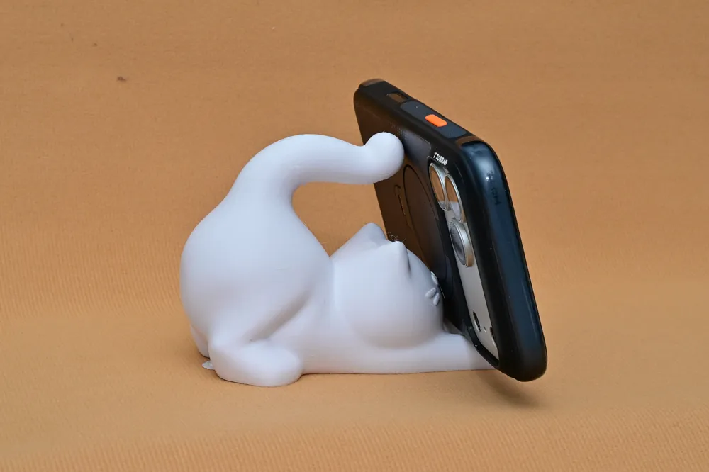 Cat Phone Stand - Free 3D Print Model - MakerWorld
