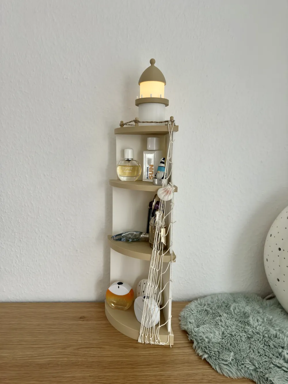 Lighthouse Maritime Corner Shelf - Free 3D Print Model - MakerWorld