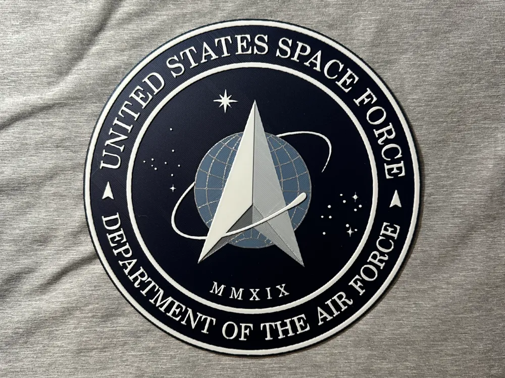 Round US Space Force Logo by Hey Ben MakerWorld: Download Free 3D Models
